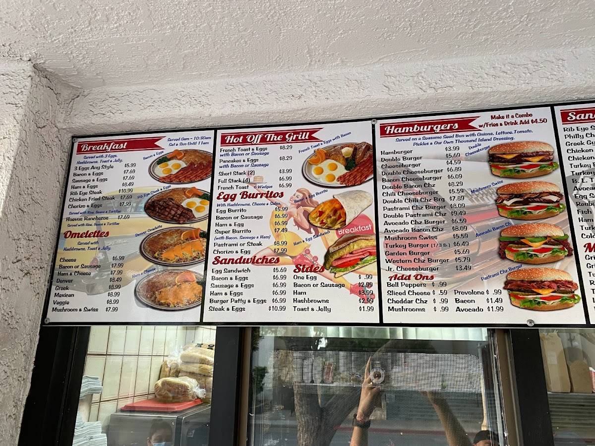 Menu at Connal's restaurant, Pasadena