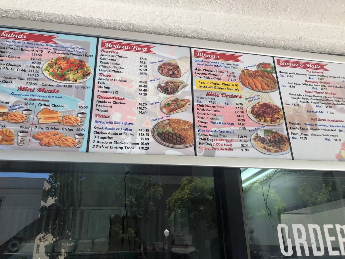 Menu at Connal's restaurant, Pasadena