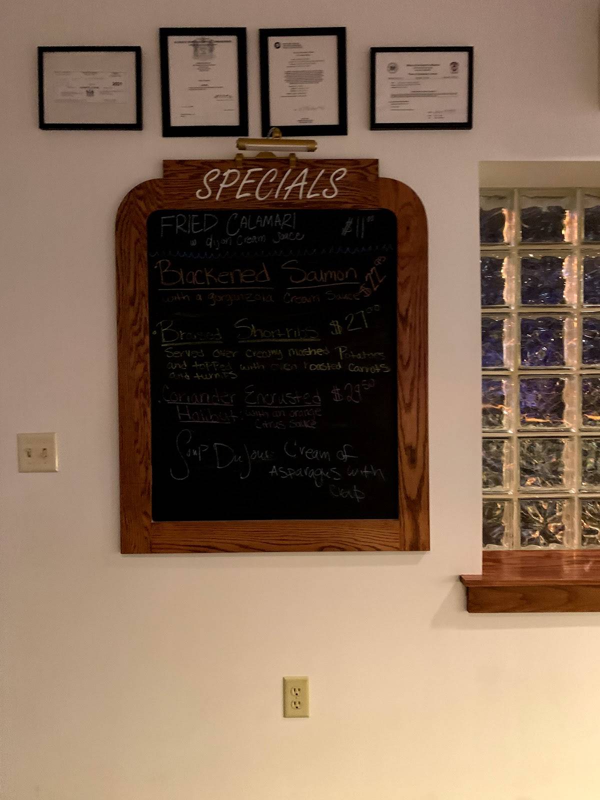 Menu at Cool Springs Fish Bar & Restaurant, Dover