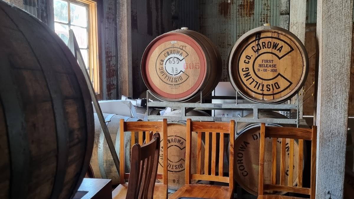 Menu at Corowa Distilling Co. restaurant, Corowa