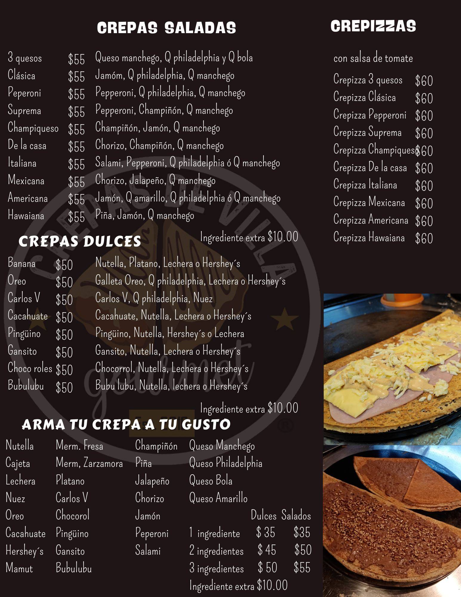 Carta de Crepas de Villa, Villahermosa