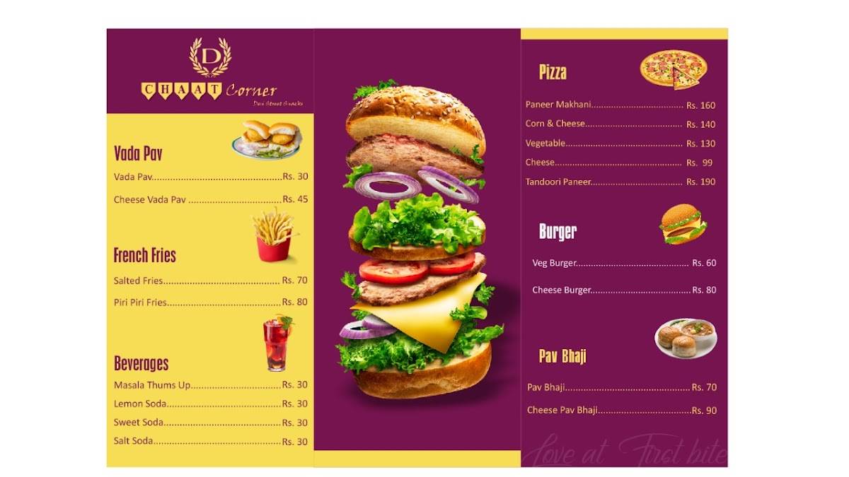 Menu at D Chaat Corner - Best Chaat cafe in tirupur, Tiruppur