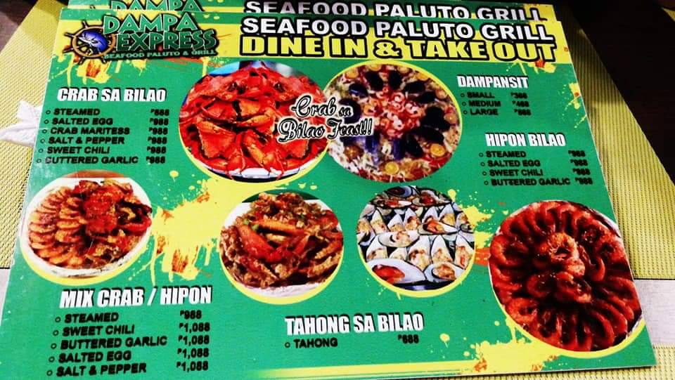 Menu at Dampa Express - Pioneer Center restaurant, Pasig