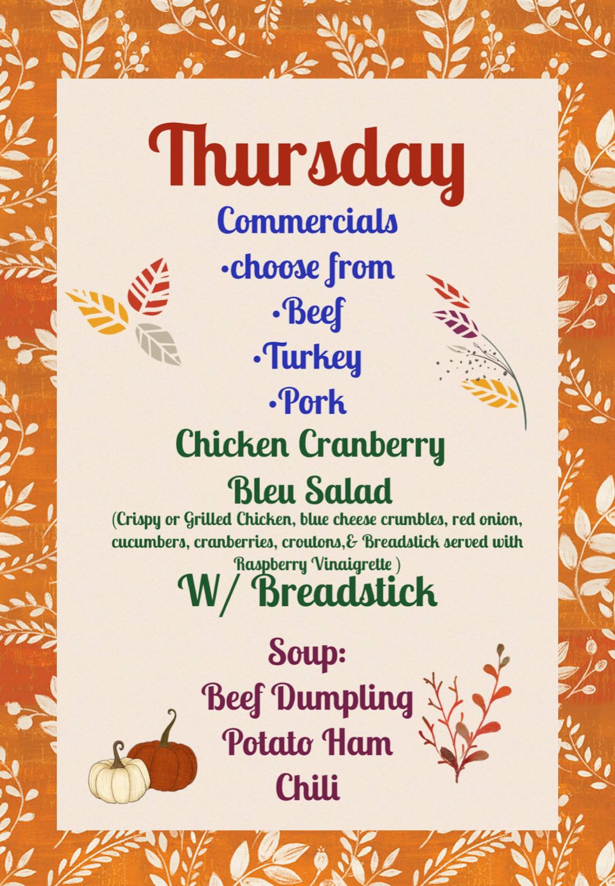 Menu at Dari King restaurant, Redwood Falls