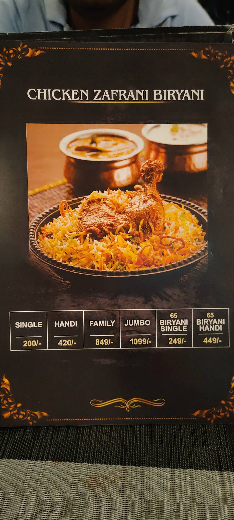 Menu at Deccan Deewan Restaurant, Hyderabad, Plot 12