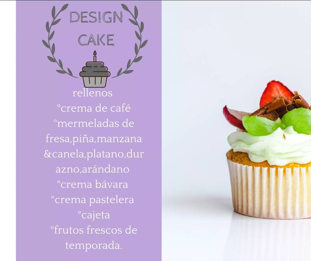 Menu at Design Cake, Mexicali
