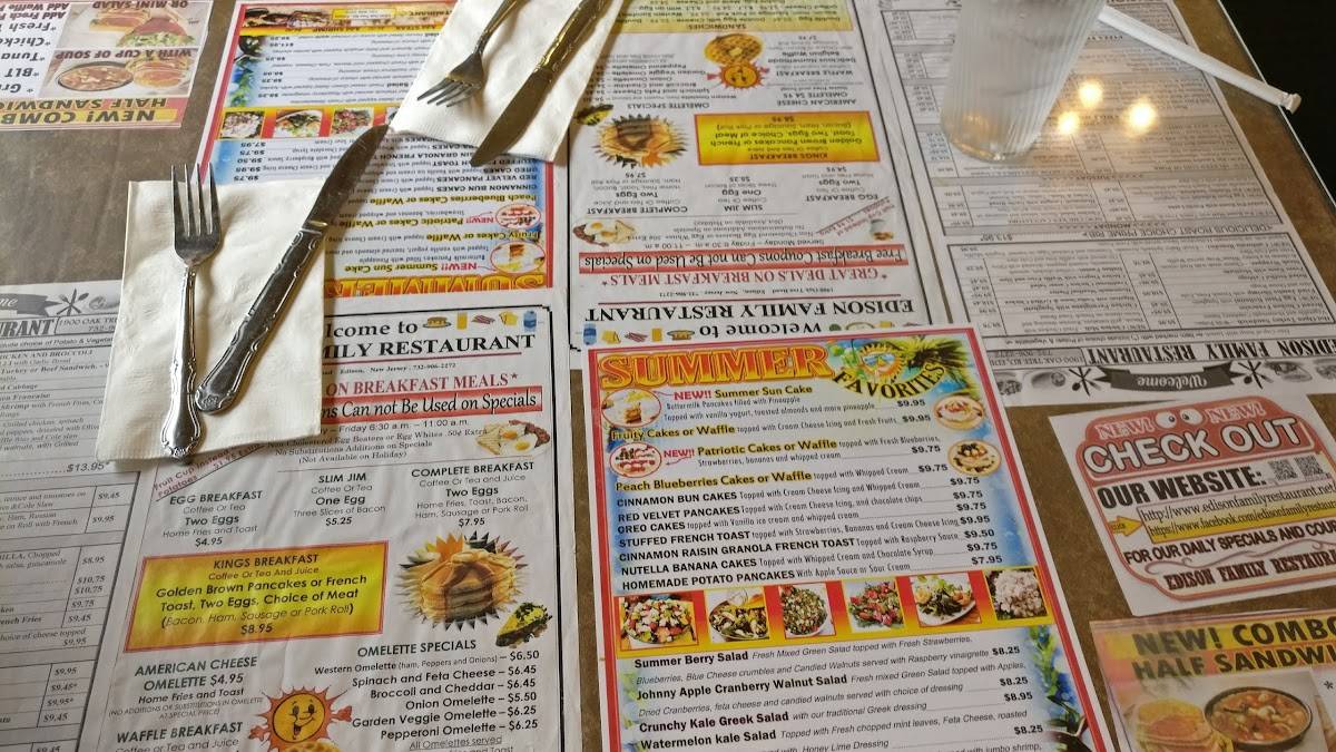 Menu at Edison Family Restaurant, Edison