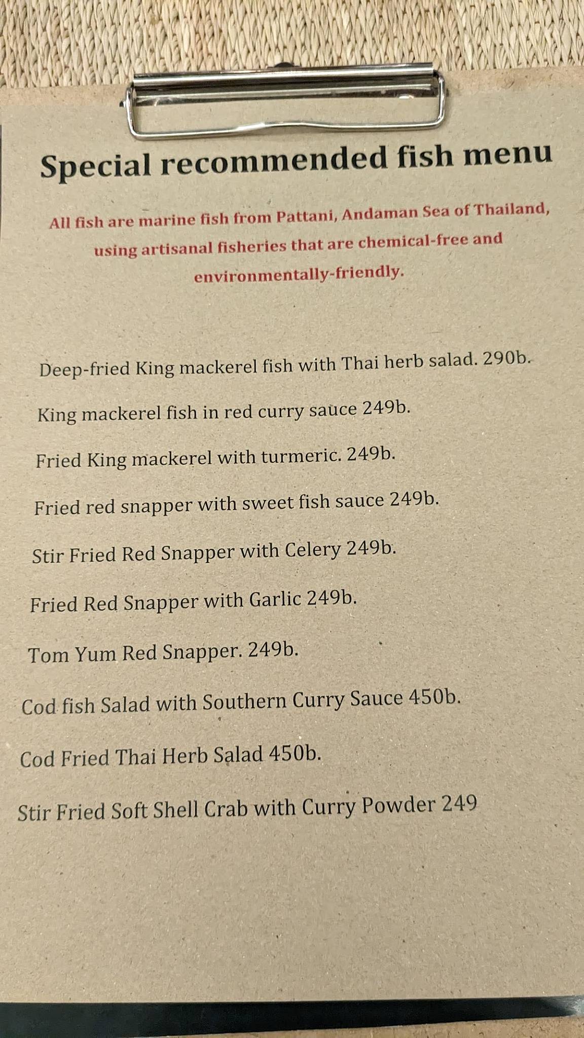 Menu at เอกฉันท์ - Ekachan The Wisdom of Ethnic Thai Cuisine restaurant ...