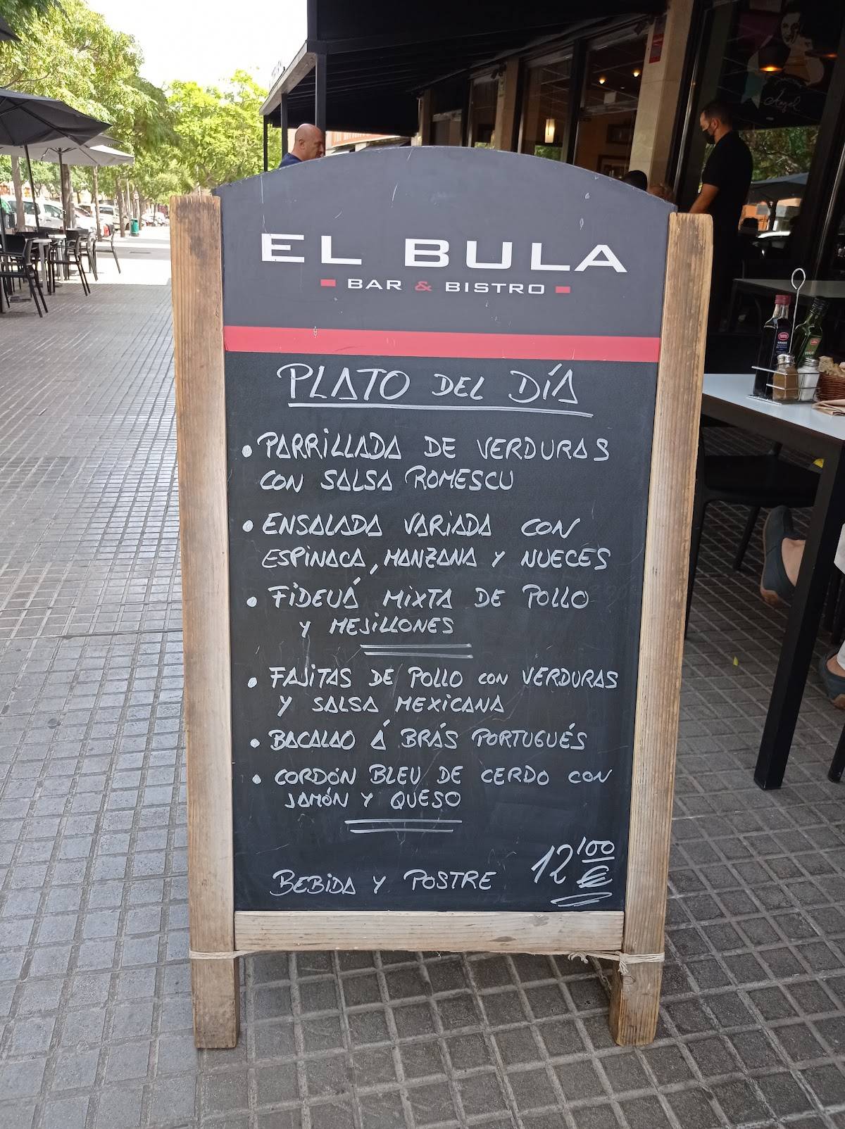 Carta del restaurante El Bula, Palma del Mallorca