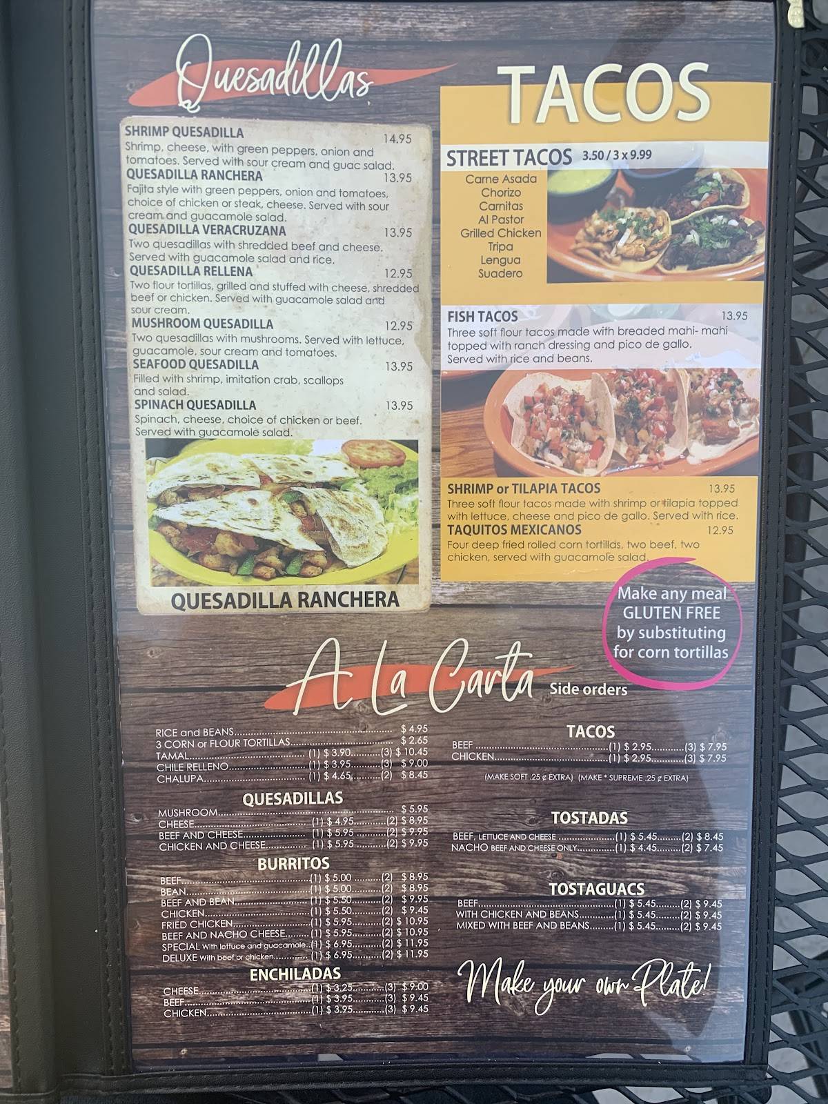 Menu at El Loro Mexican Restaurant, Detroit Lakes
