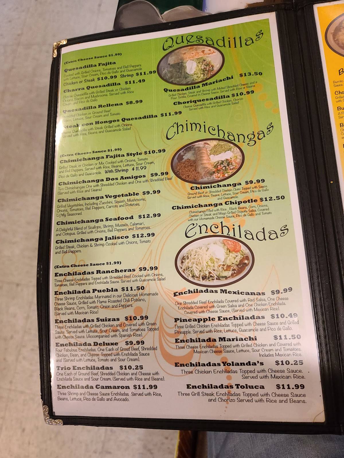 Menu at El Mariachi Mexican Grill restaurant, Albion