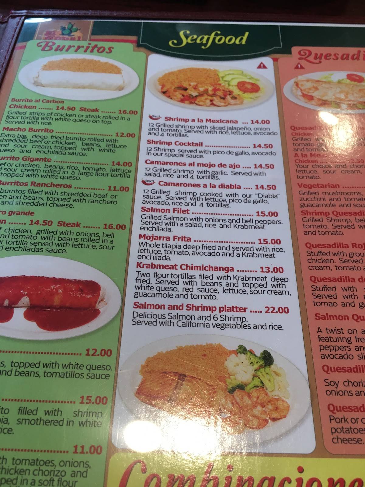 Menu at El Nopal Mexican Food restaurant, Madison