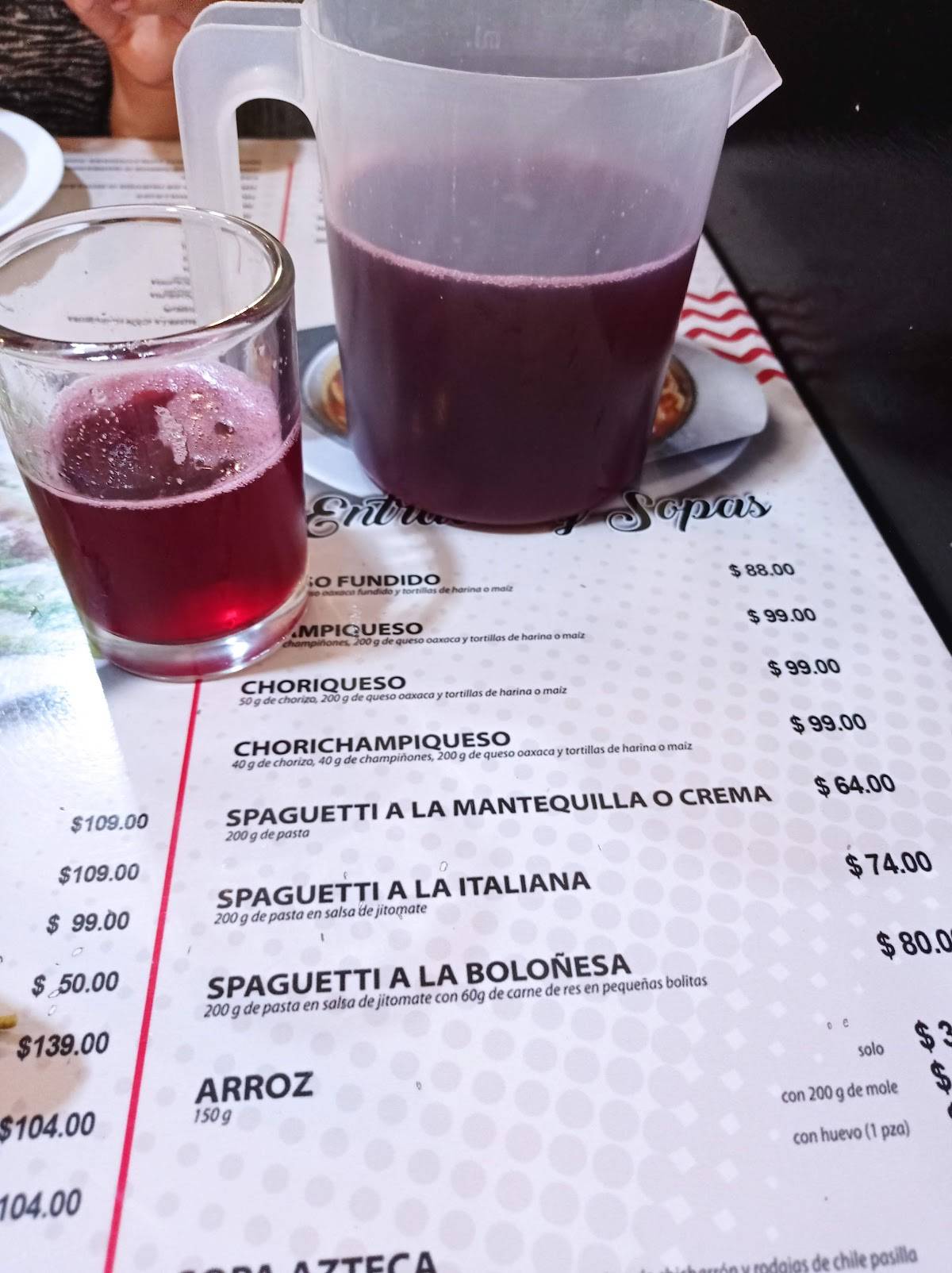Carta del restaurante El Pollito del Iztacalco, Ciudad del México ...