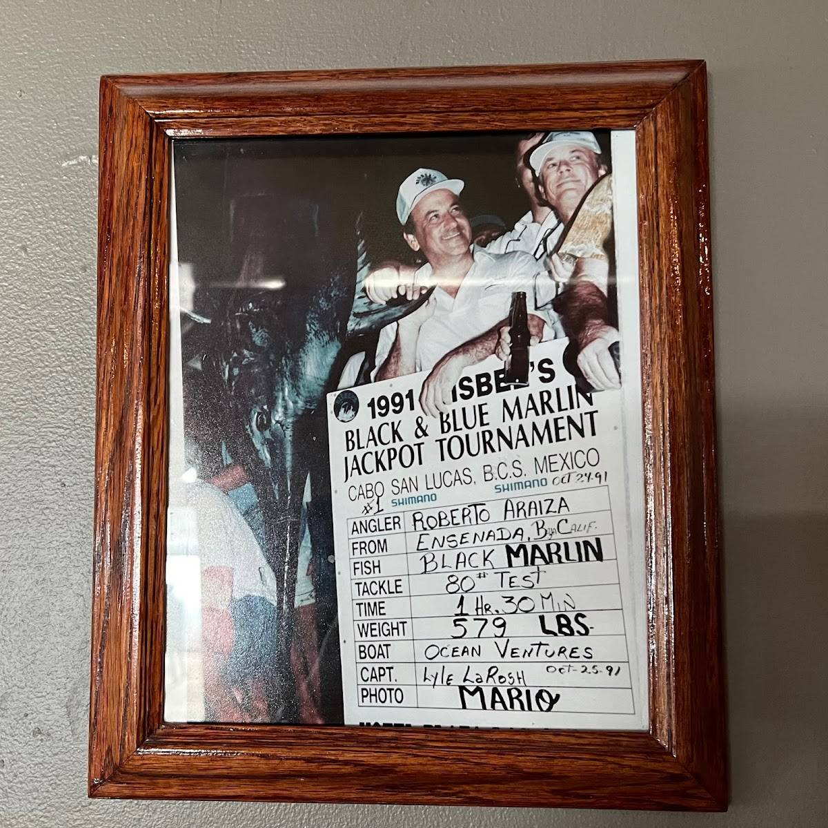Carta de El Restaurante en Punta Morro, Ensenada
