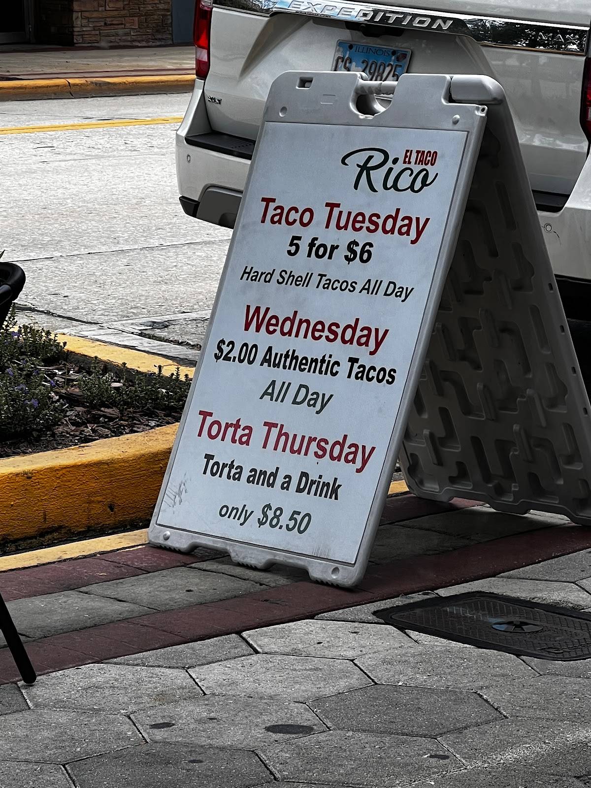Menu at El Taco Rico Mexican Kitchen restaurant, DeLand