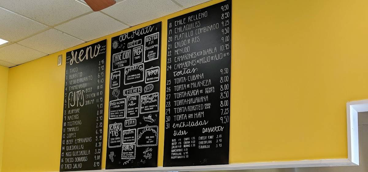 Menu at El Taco Riendo Express restaurant, Minneapolis, 36th Ave N
