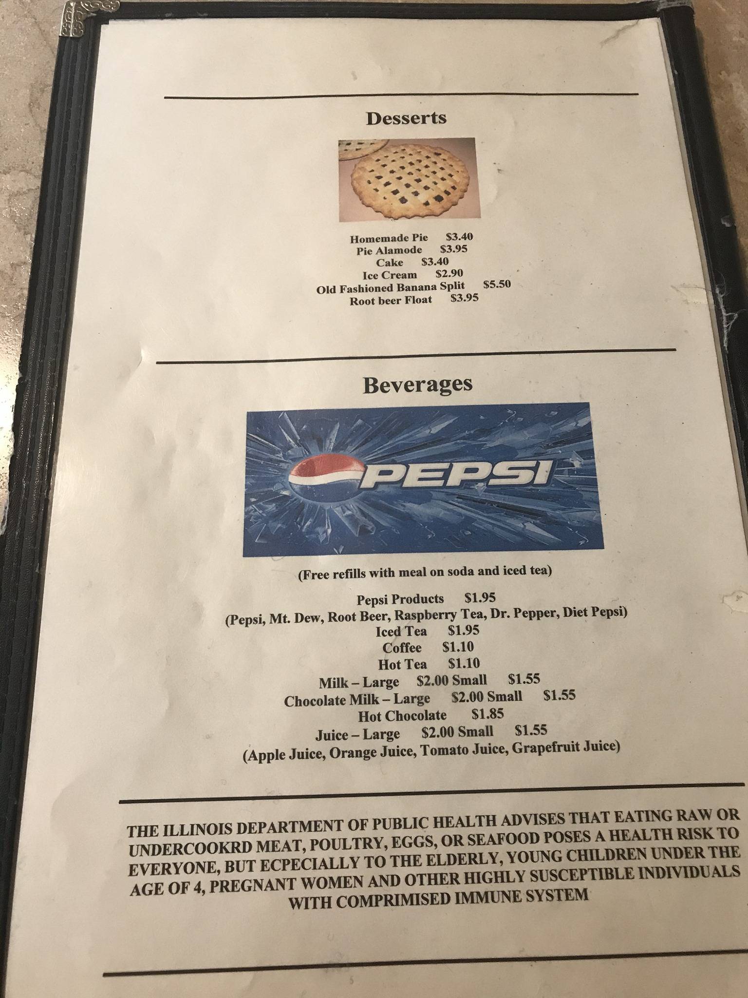 Menu at Elm Street Cafe, Canton