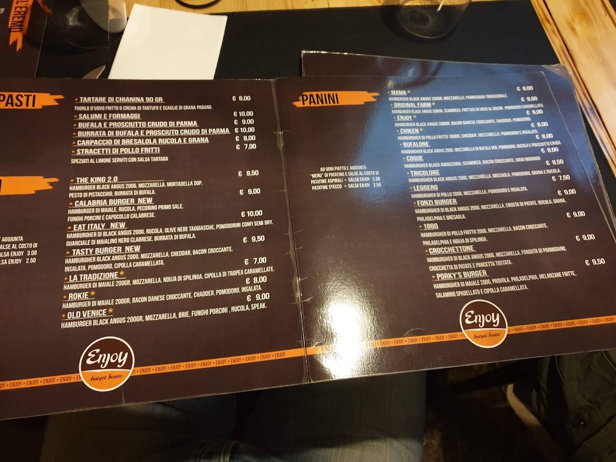 Menu da Enjoy Burger House ristorante, Gioia Tauro