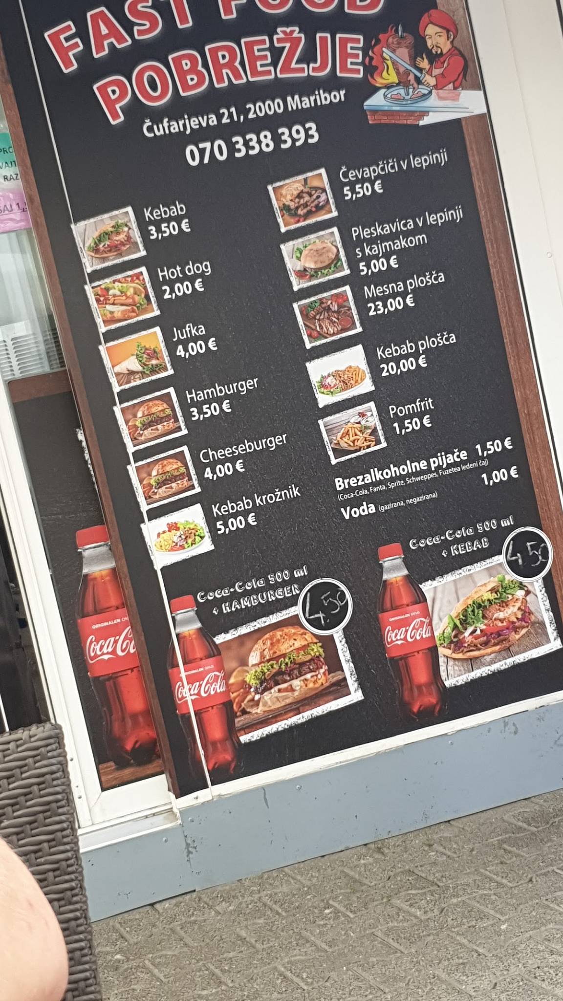 Menu at FAST FOOD POBREŽJE, gostinstvo, Rushiti Rushit s.p., Maribor