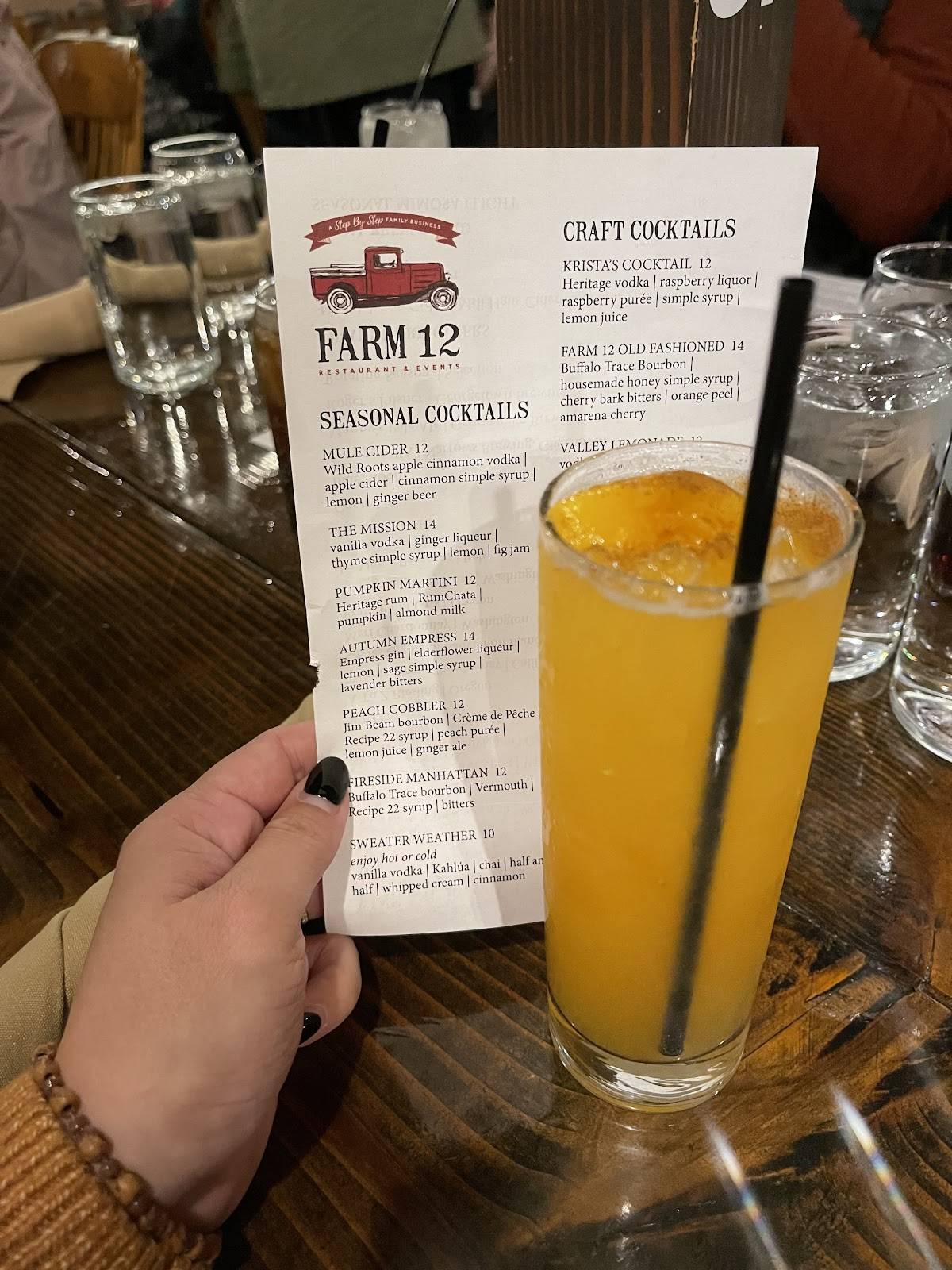 Menu at Farm 12 Restaurant, Puyallup