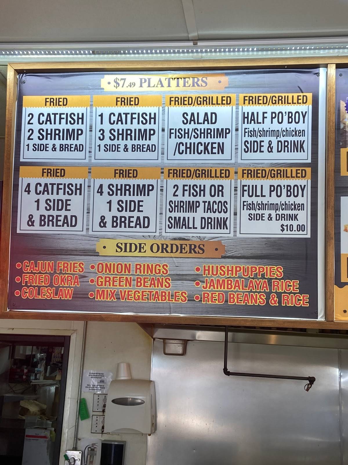 Menu at Fish Place fast food, Houston, Aldine Westfield Rd