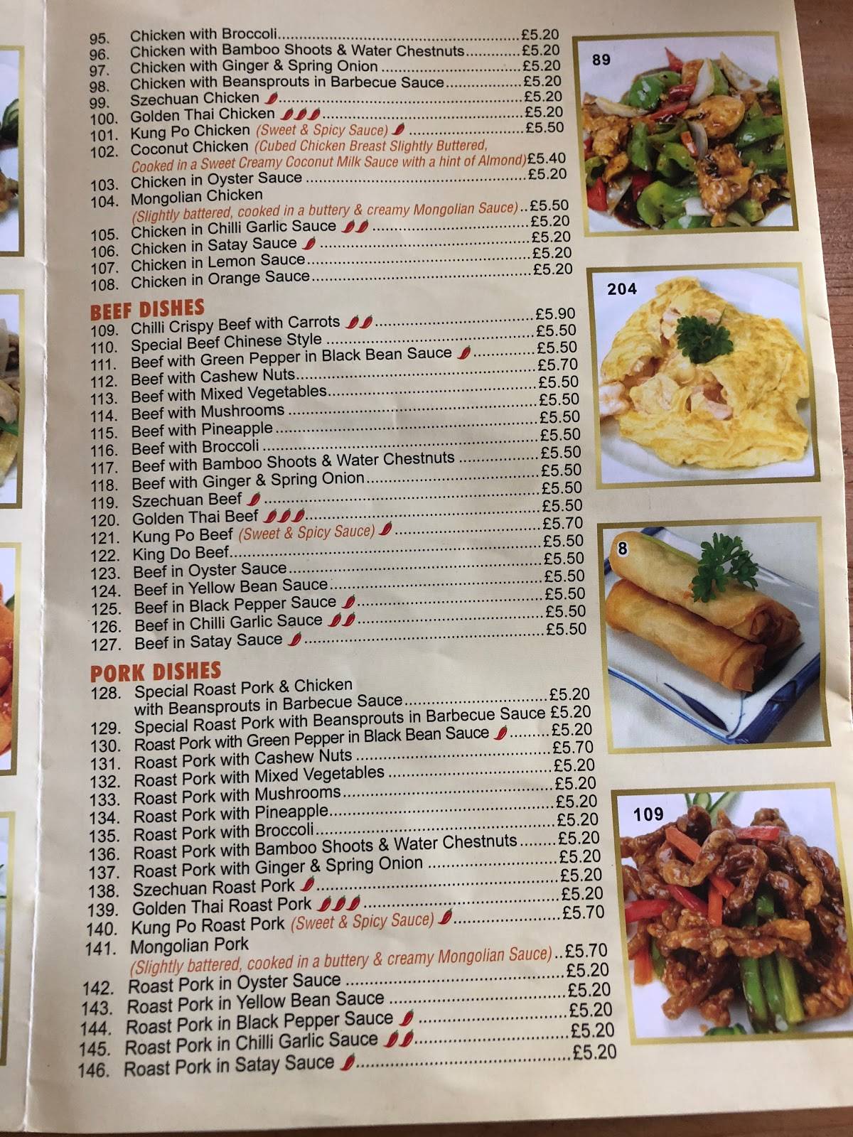 Menu at Golden Fish Bar, Saxmundham