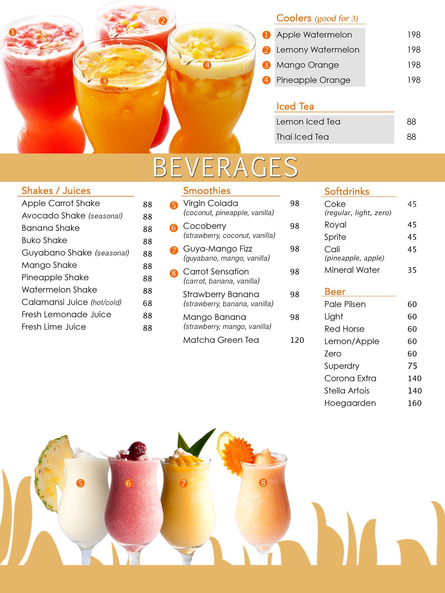 Menu at Fat Monk restaurant, Cagayan de Oro, 5/F