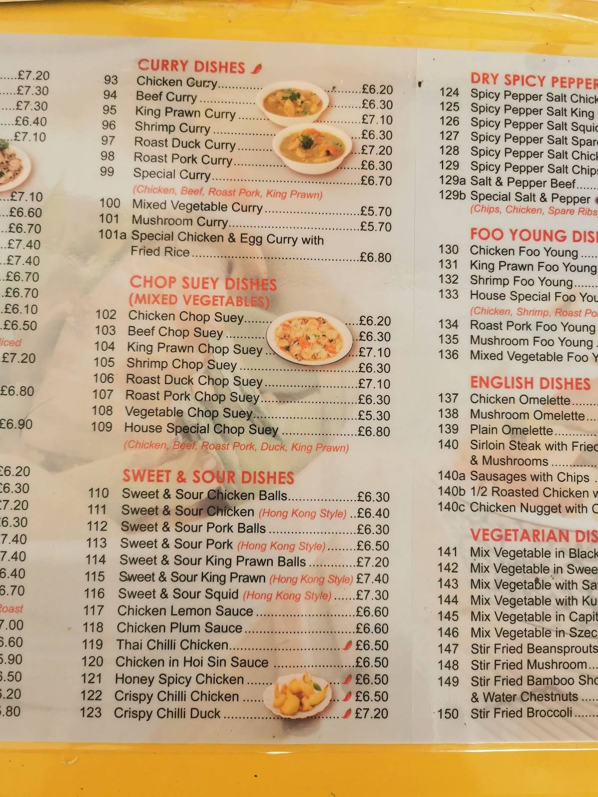 Menu at Four Oceans to TSE house restaurant, Camborne