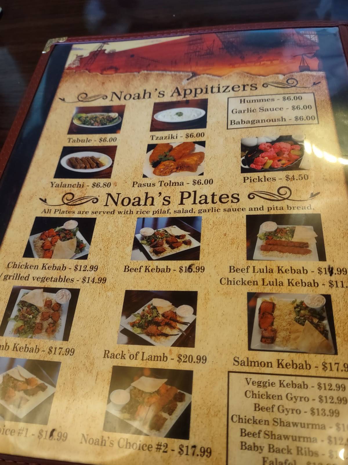 Menu at Noah's Ark Restaurant & Bakery, Fresno