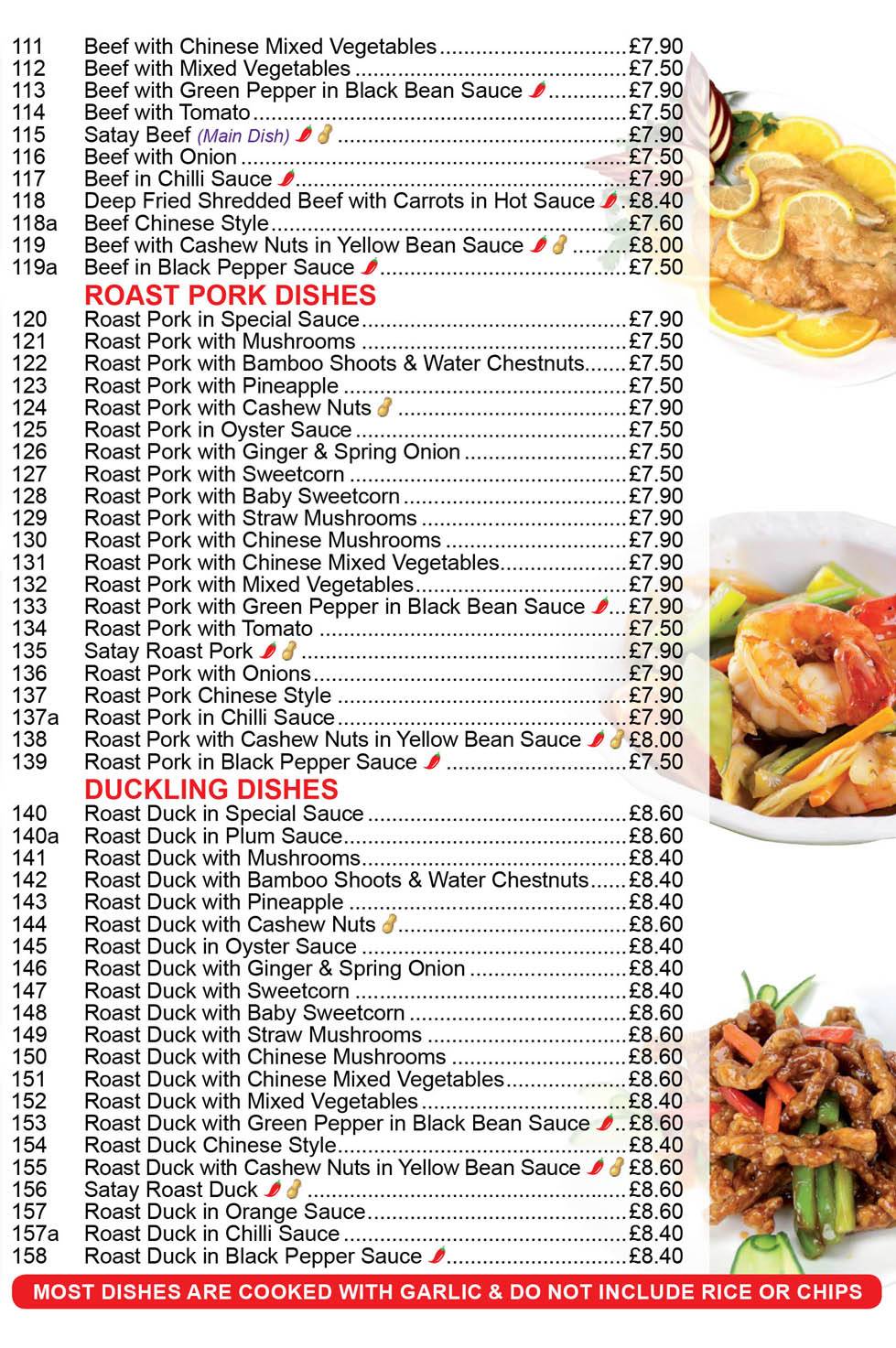 Menu at Hong Kong Chinese Food fast food, Milton Keynes