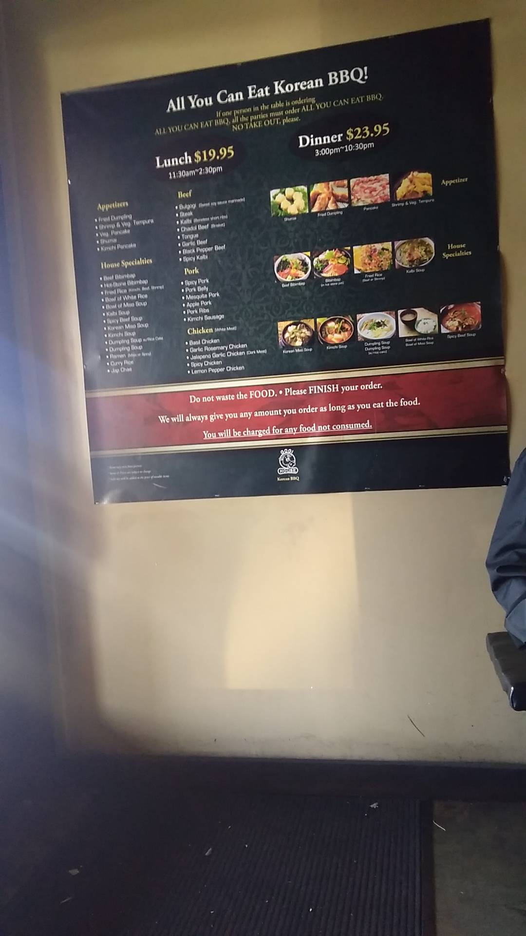 Menu at Gogi House restaurant, Santa Clarita
