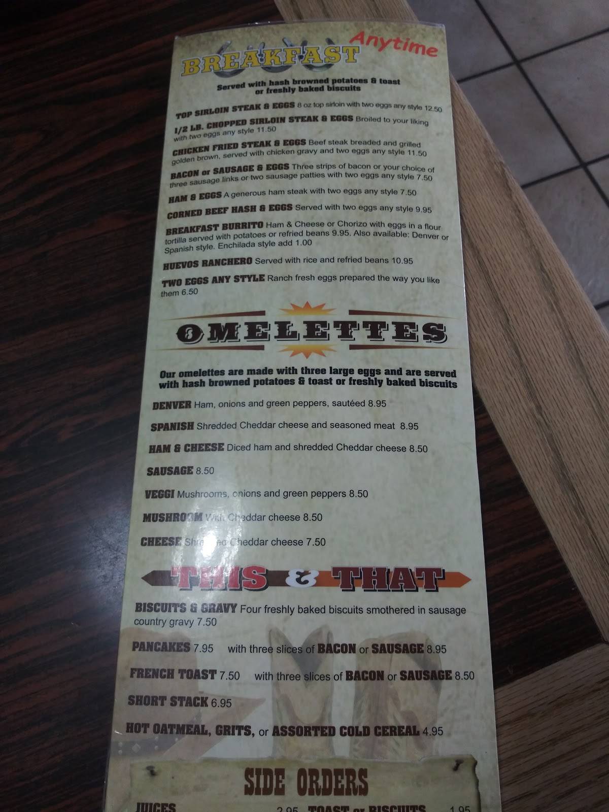 Menu at Golden 9 Restaurant, Eloy
