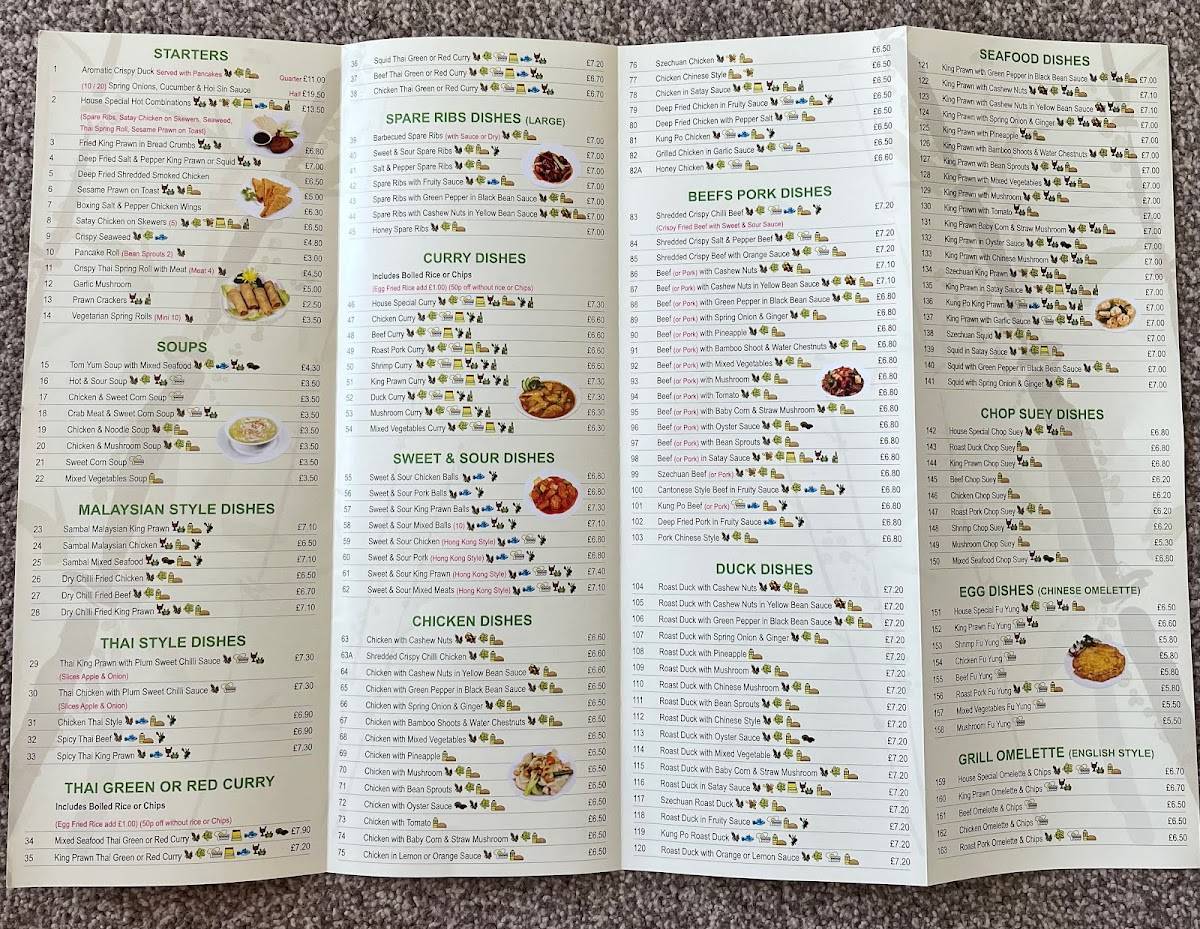 Menu at Golden Stir Fry restaurant, Southampton
