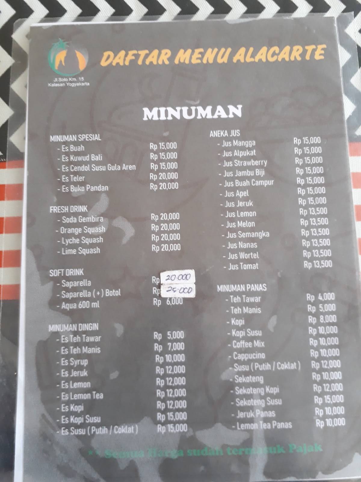 Menu at Grafika Restaurant, Tamanmartani