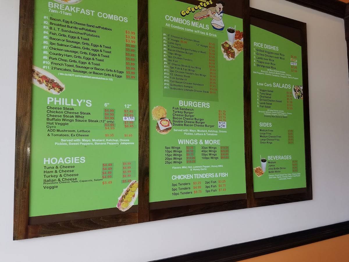 Menu at Gut Busters Cascade restaurant, Atlanta, Cascade Rd