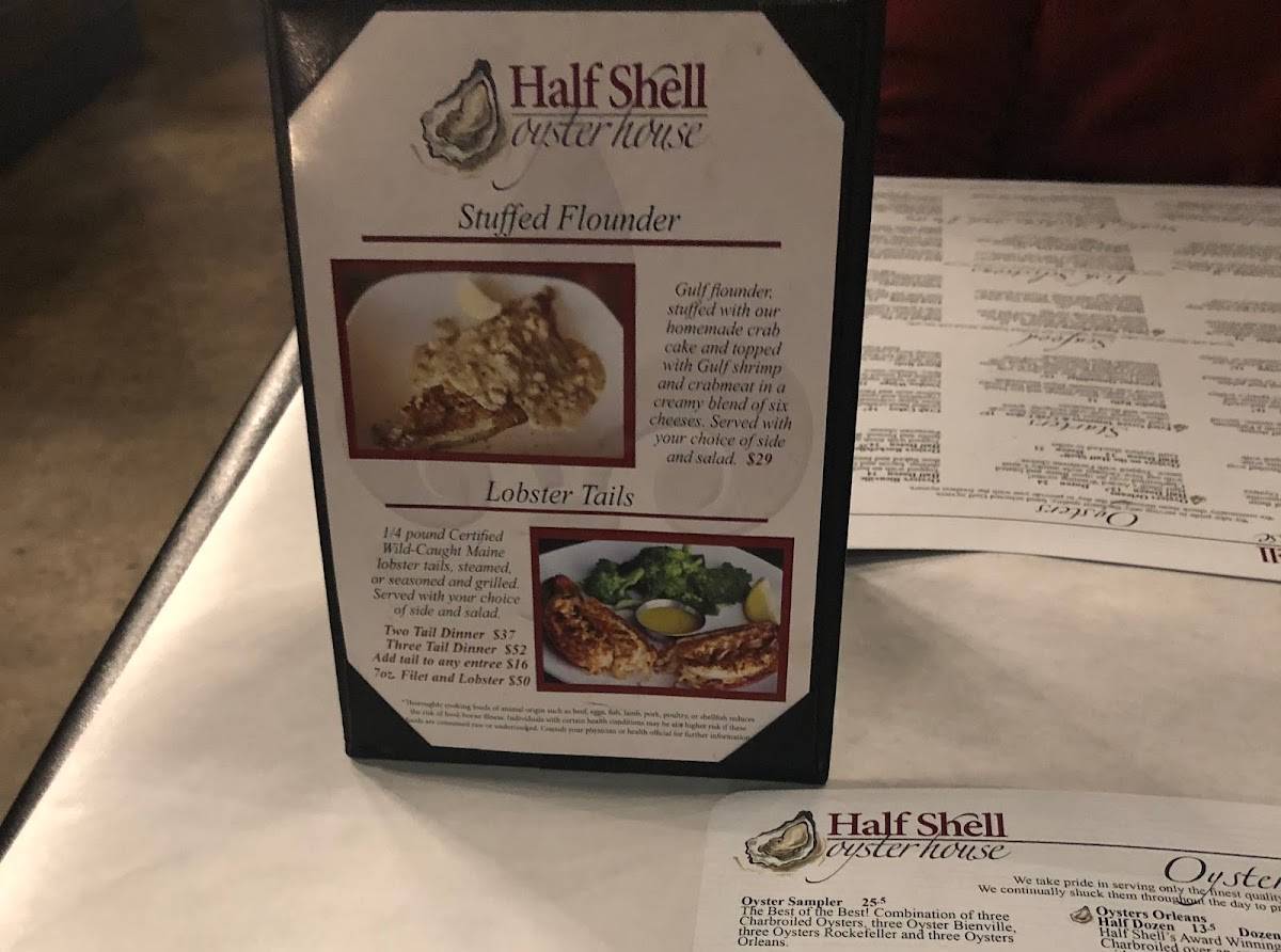 Menu at Half Shell Oyster House Trussville restaurant, Trussville