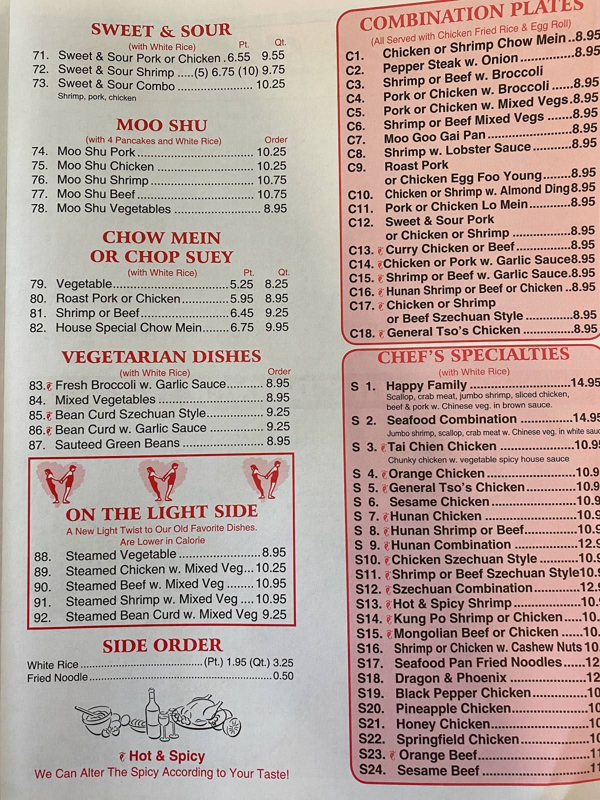 Menu at Happy Wok restaurant, House Springs