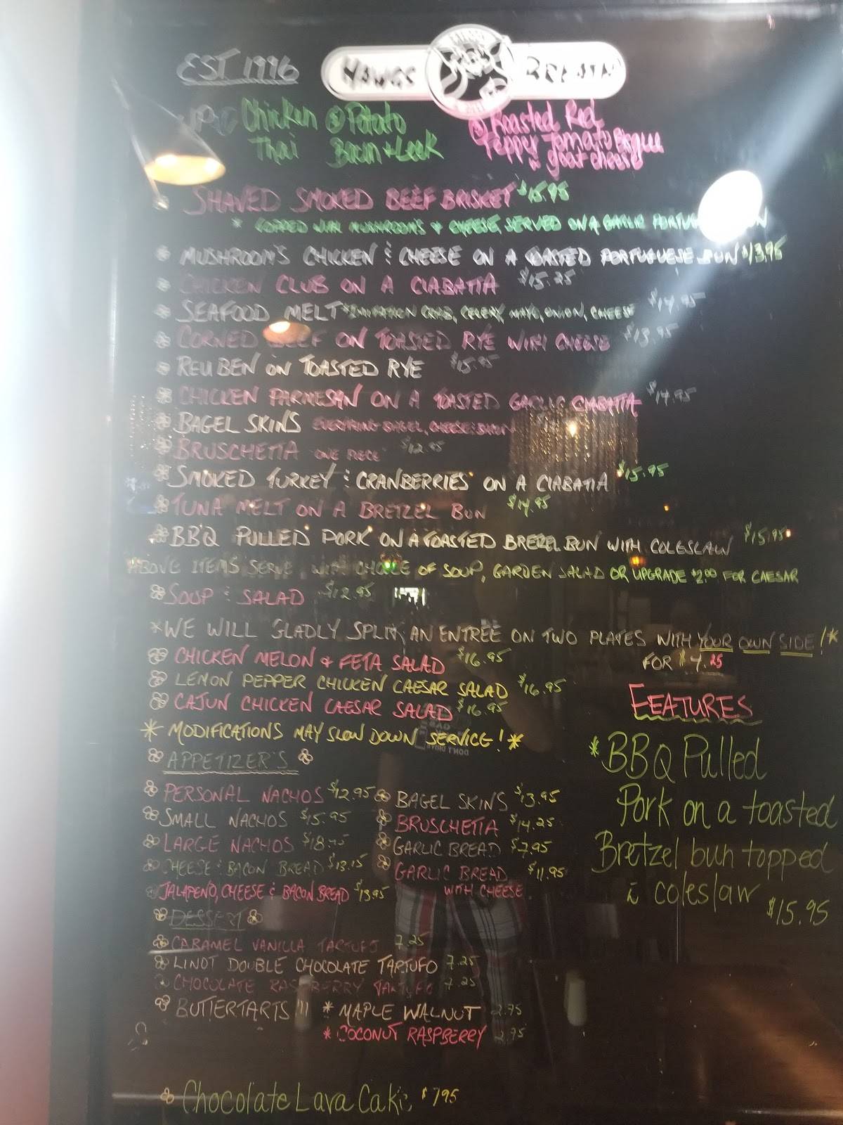 Menu at Hawgs Breath Saloon restaurant, Kincardine