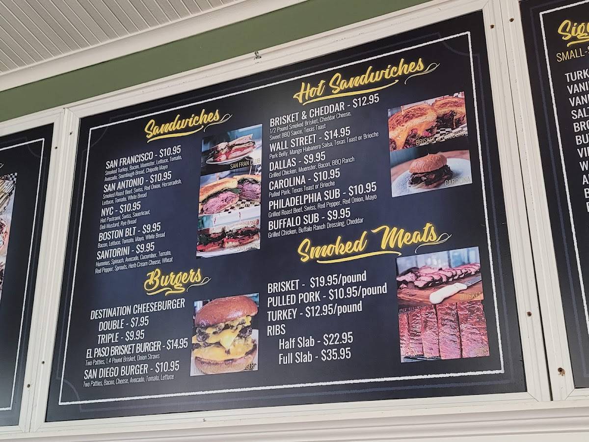 Menu at Destination Smokehouse & Eatery BBQ, Hemet