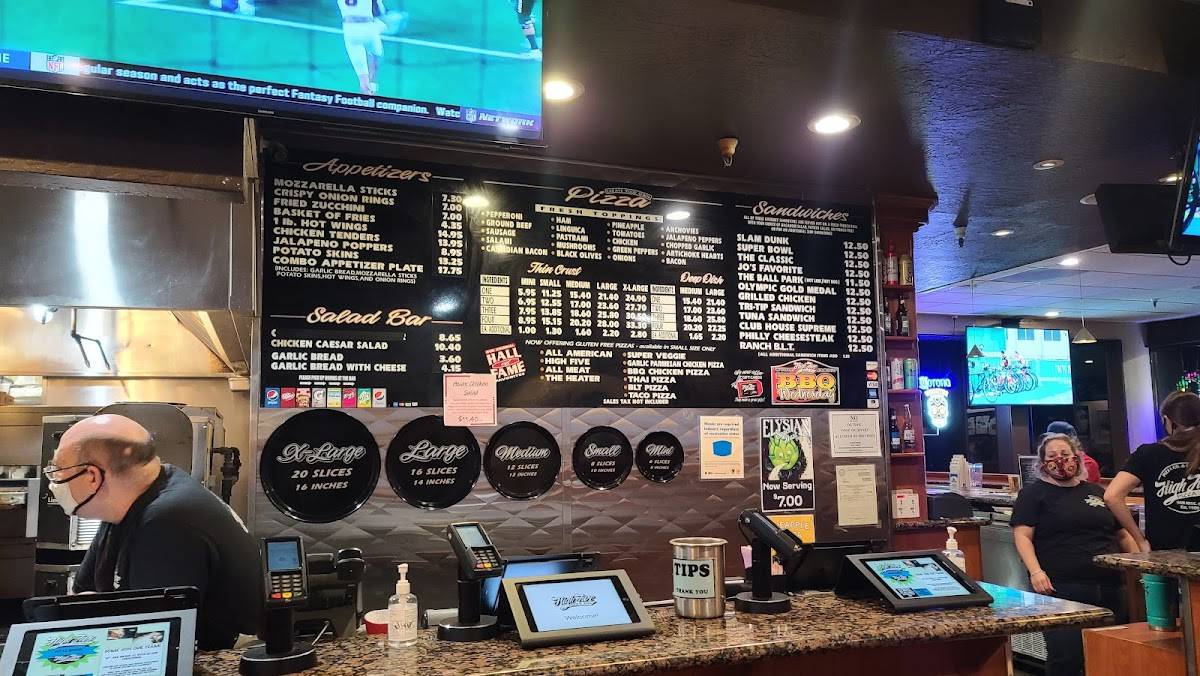 Menu at High Five Pizza BBQ, San Jose, 171 Branham Ln