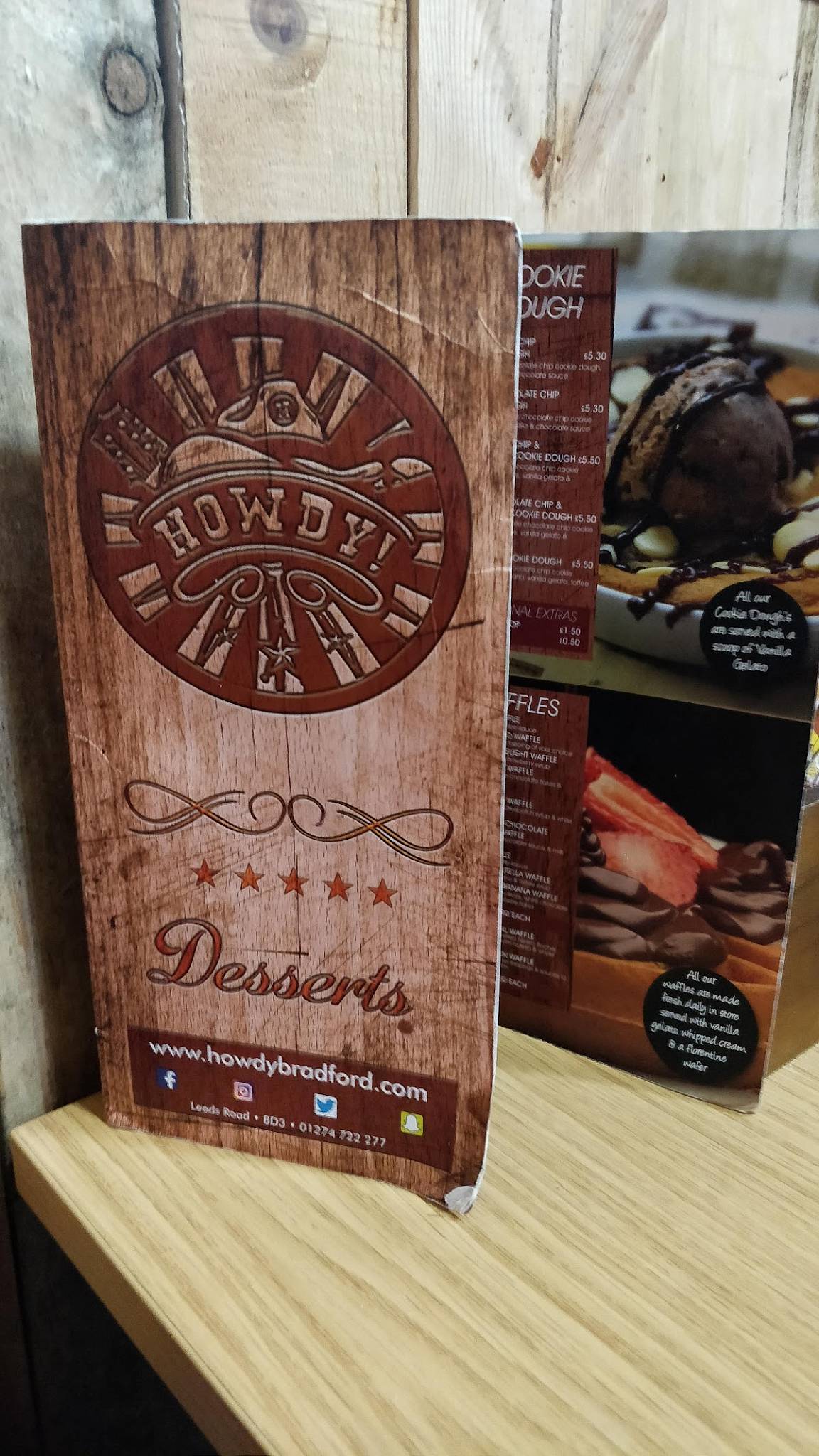 Menu at Howdy! Pudsey restaurant, Pudsey, 483 Bradford Rd