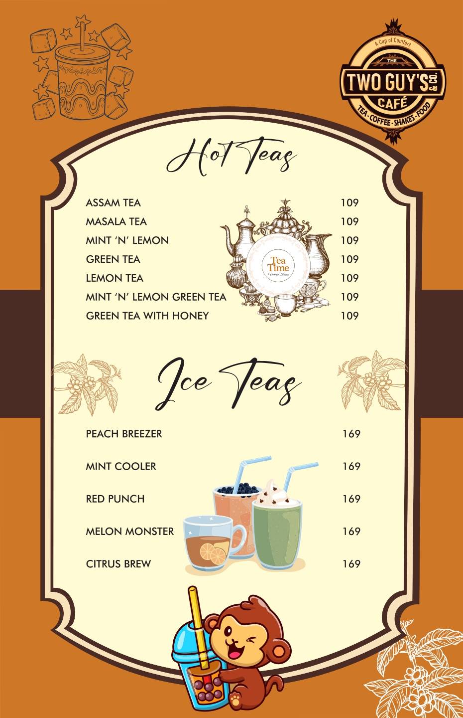 Menu at Two Guys & Co Cafe, Hyderabad