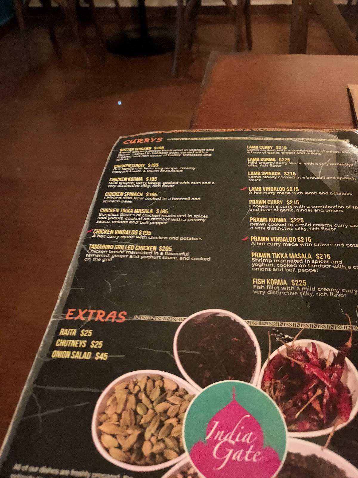 Menu at India Gate Puerto Vallarta restaurant, Puerto Vallarta