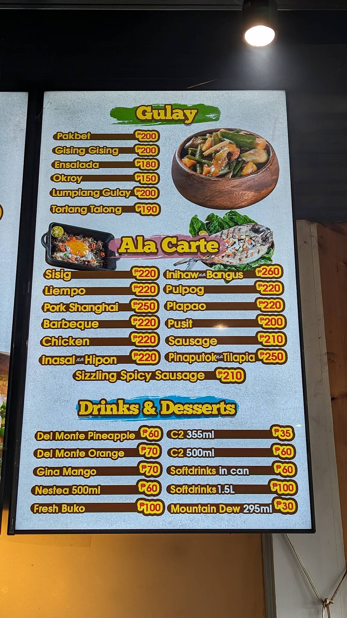 Menu at Inihaw Republic Baguio City, Baguio