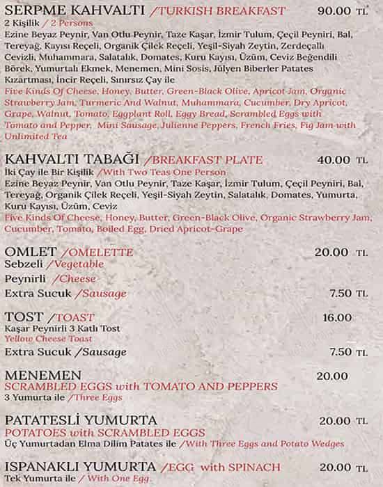 Menu at Pepo's Galata, Istanbul, Camekan Sk. no:1/d