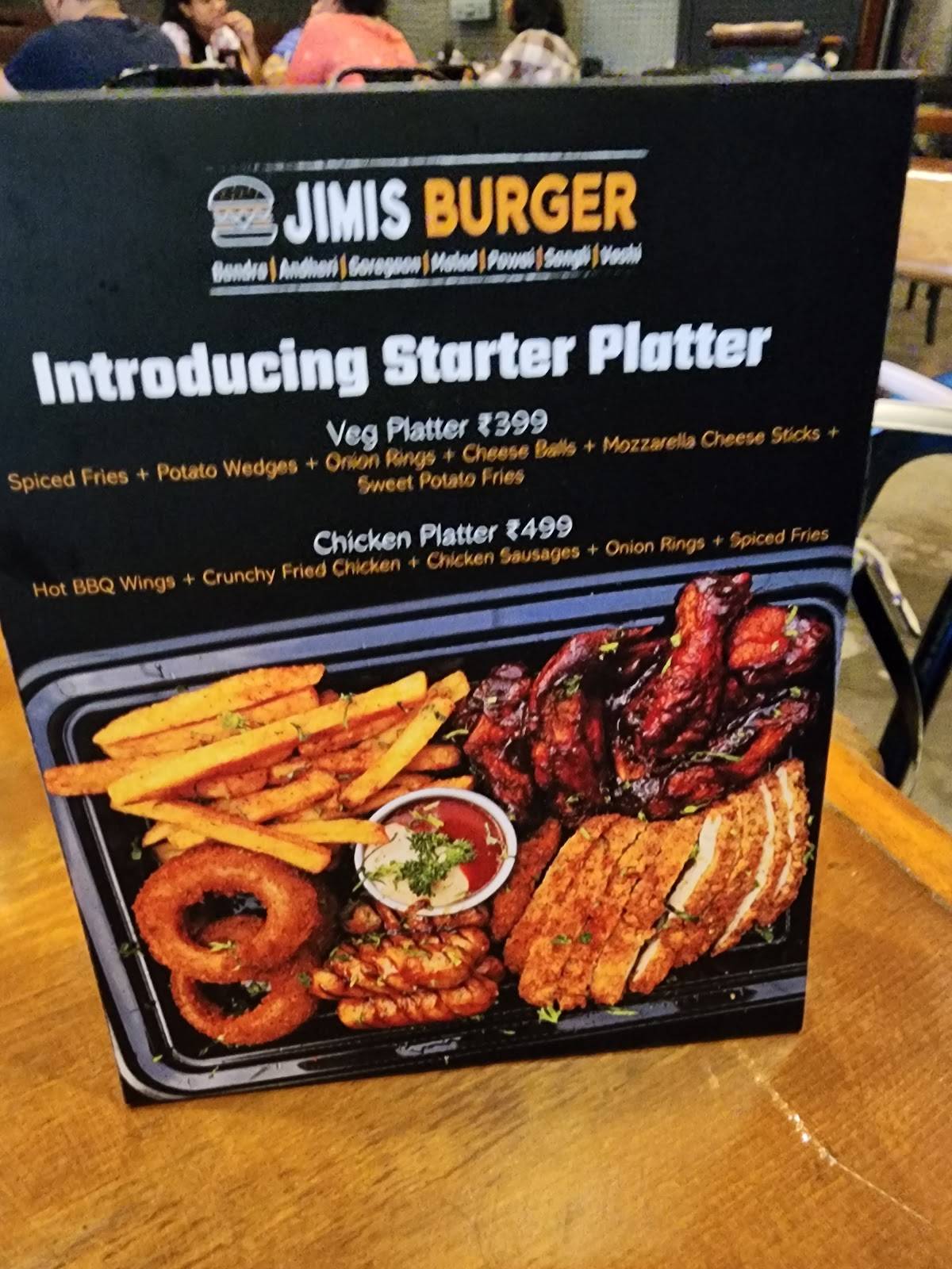 Menu at JIMIS BURGER - Andheri, Mumbai, B2