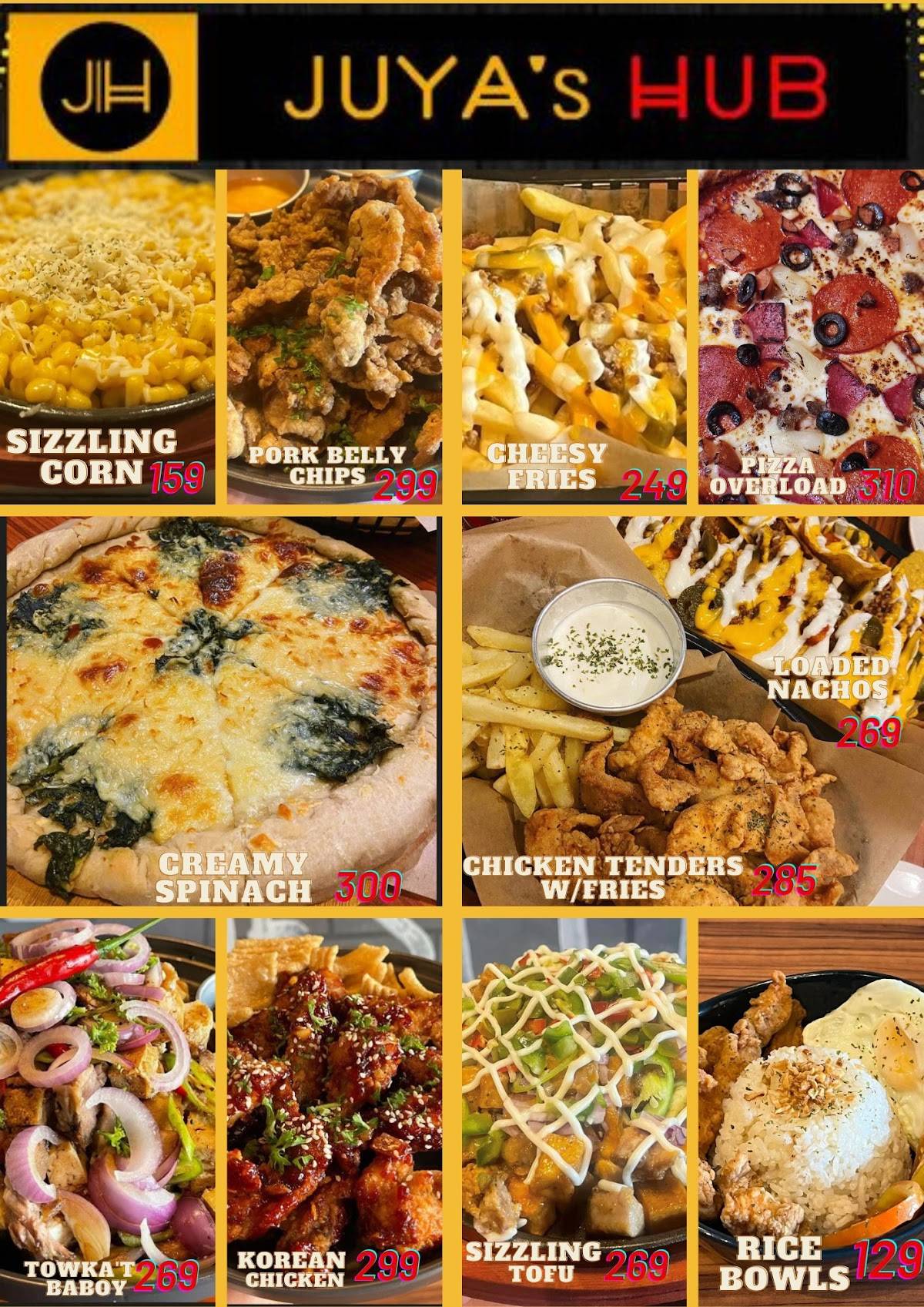 Menu at Juya's Hub pub & bar, Quezon City