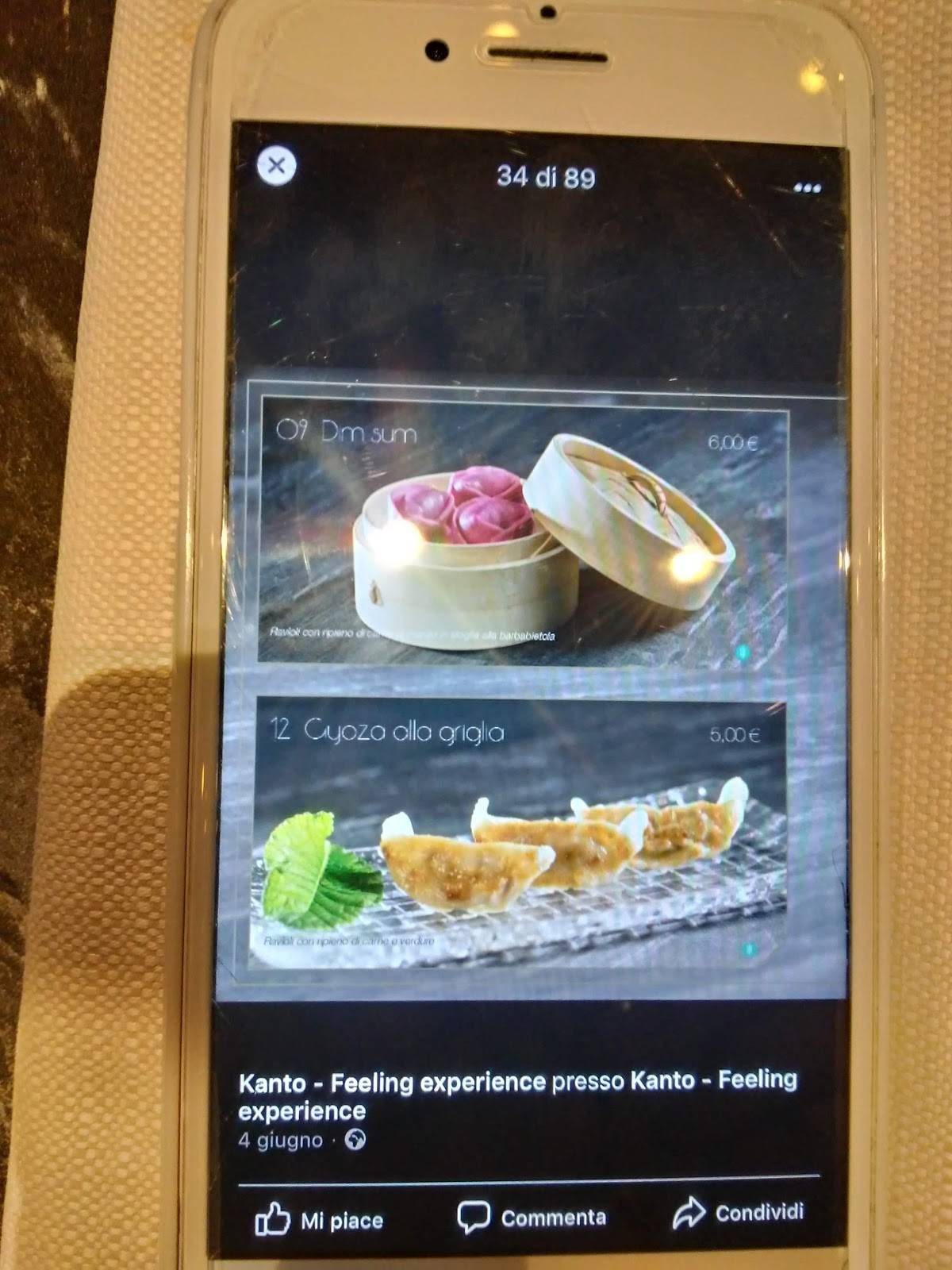 Speisekarte von Kanto - Feeling Experience restaurant, Colico Piano