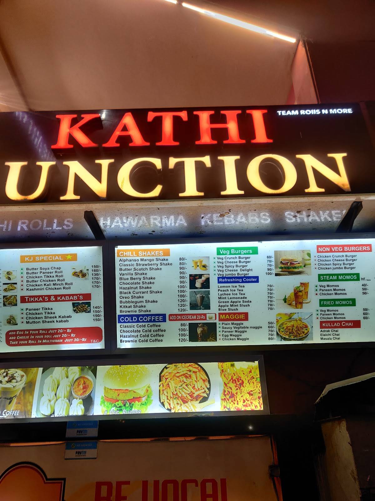 Menu at Kathi Junction, New Delhi, Gopal Heights