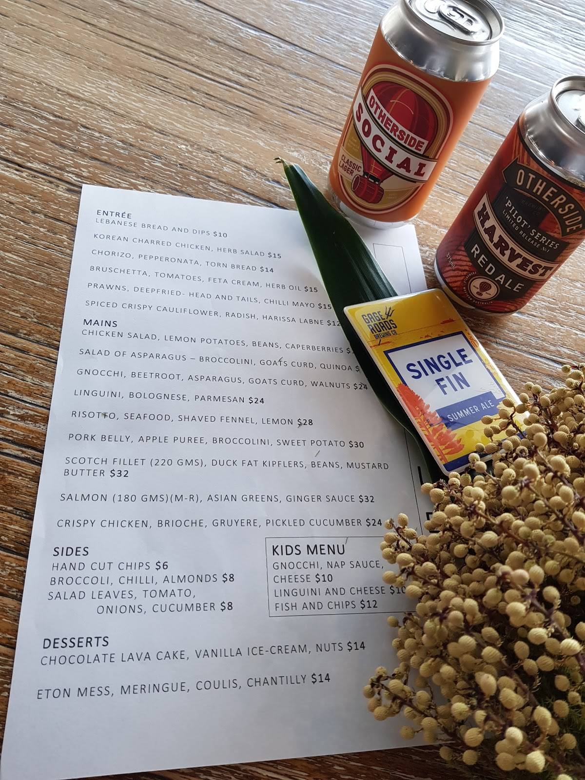 Menu at Kettle Cafe, Lathlain